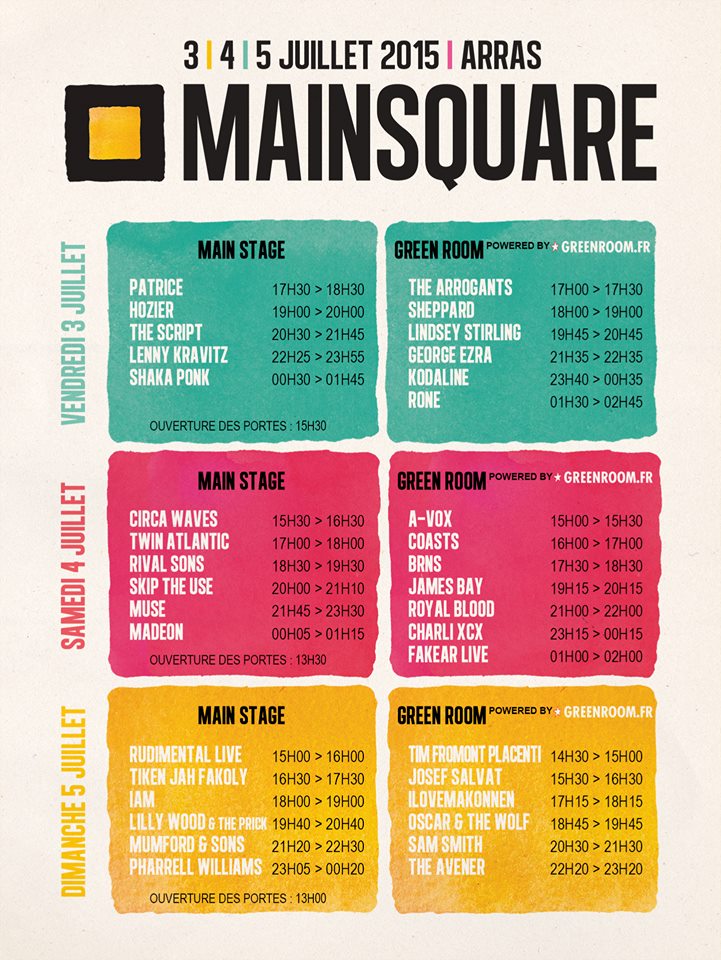 Main Square Festival 2015 - Timetable | Concerts-Metal