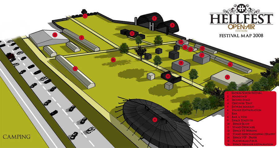 Hellfest 2008 - Carte / Plan