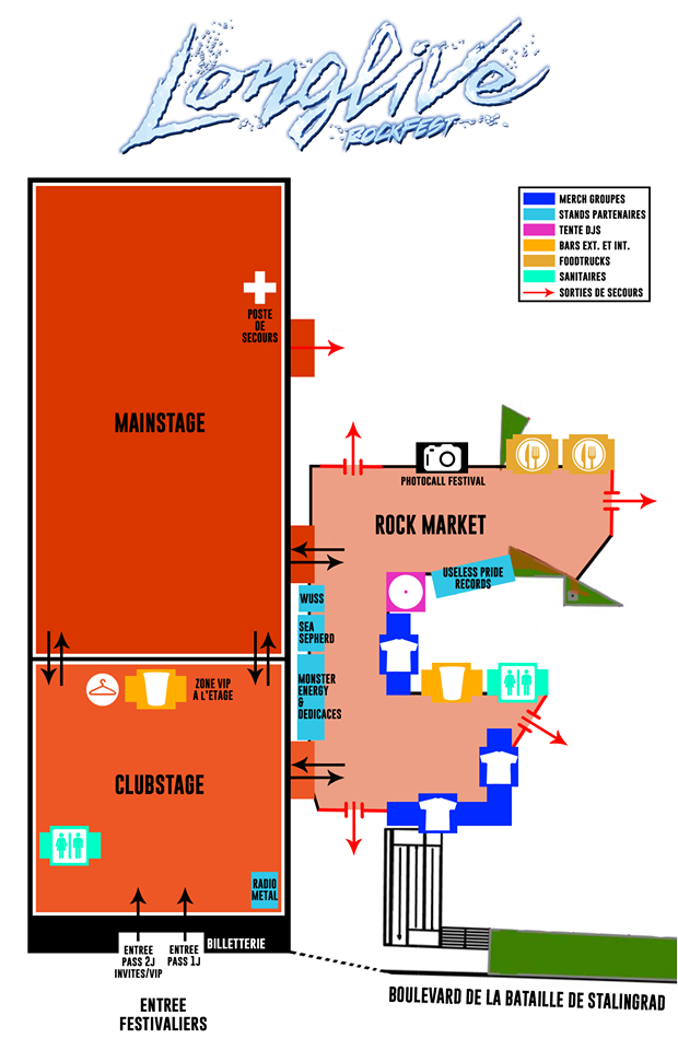 Longlive Rockfest 2016 - Map | Concerts-Metal