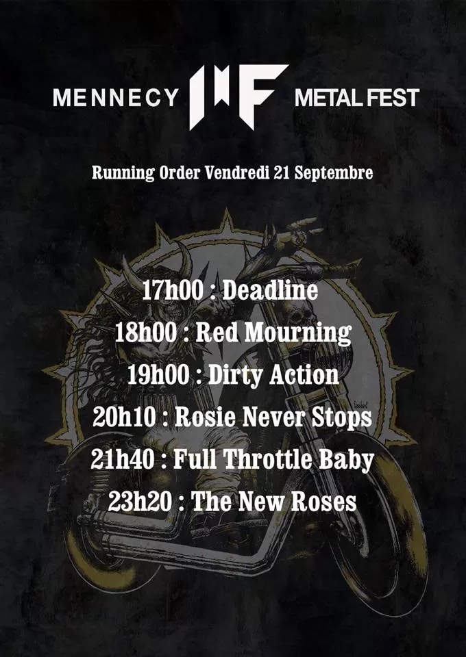 Mennecy Metal Fest 2018 - Running Order - Vendredi | Concerts-Metal