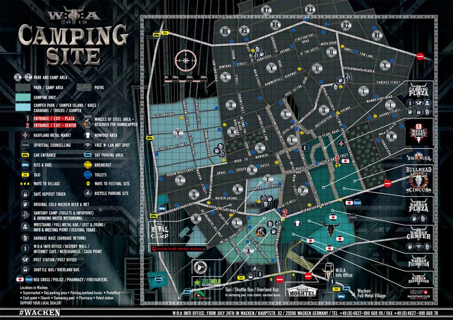 Wacken Open Air 2019 - Camping Map | Concerts-Metal