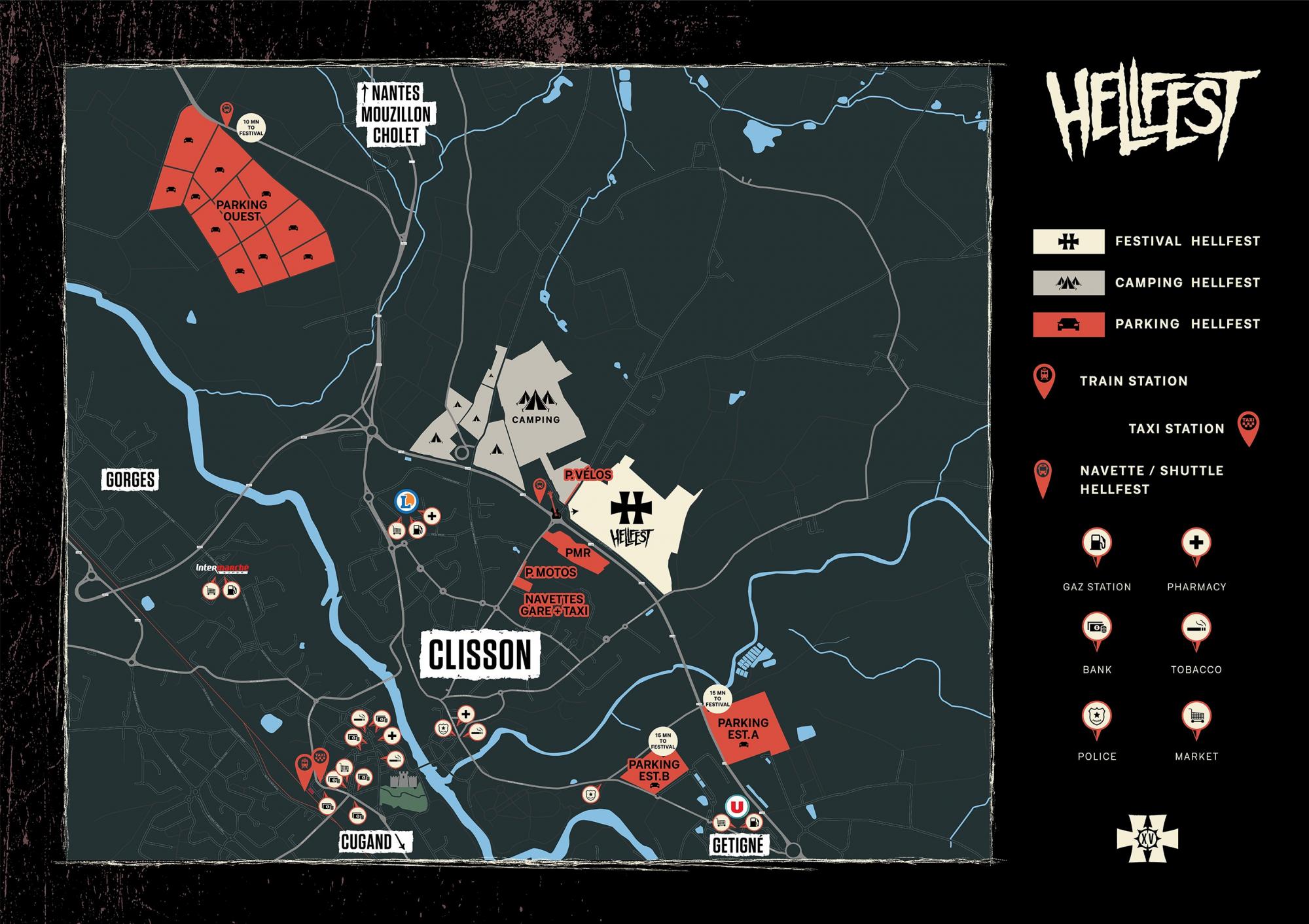 Hellfest 2022 - Carte / Plan