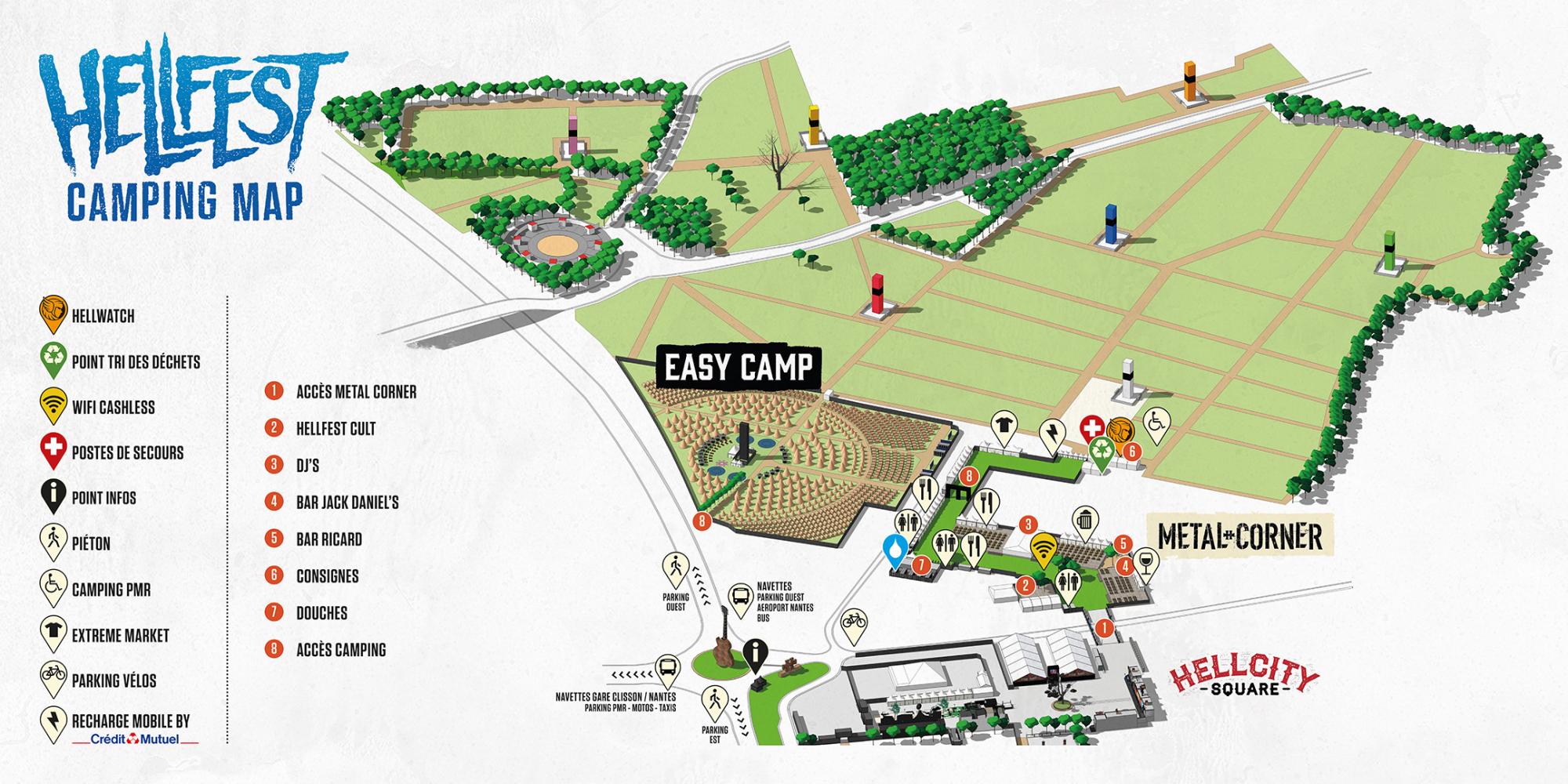 Hellfest 2023 - Carte / Plan