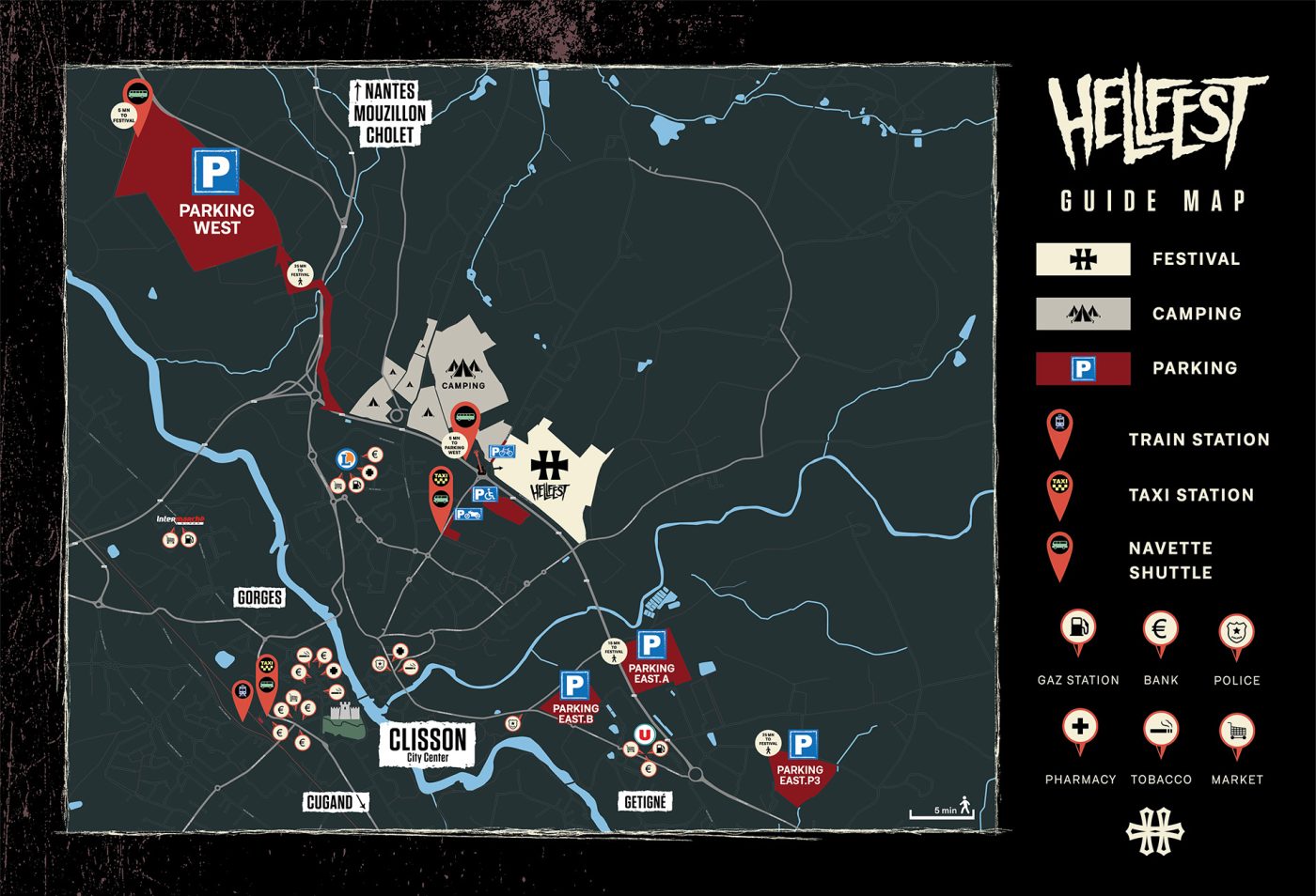 Hellfest 2023 - Carte / Plan