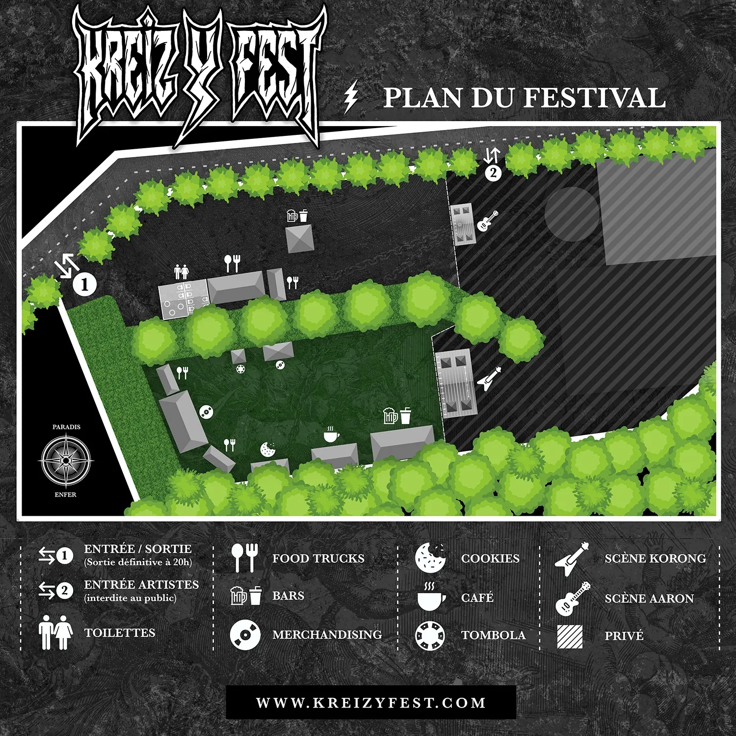 Kreiz Y Fest 2023 - Map | Concerts-Metal