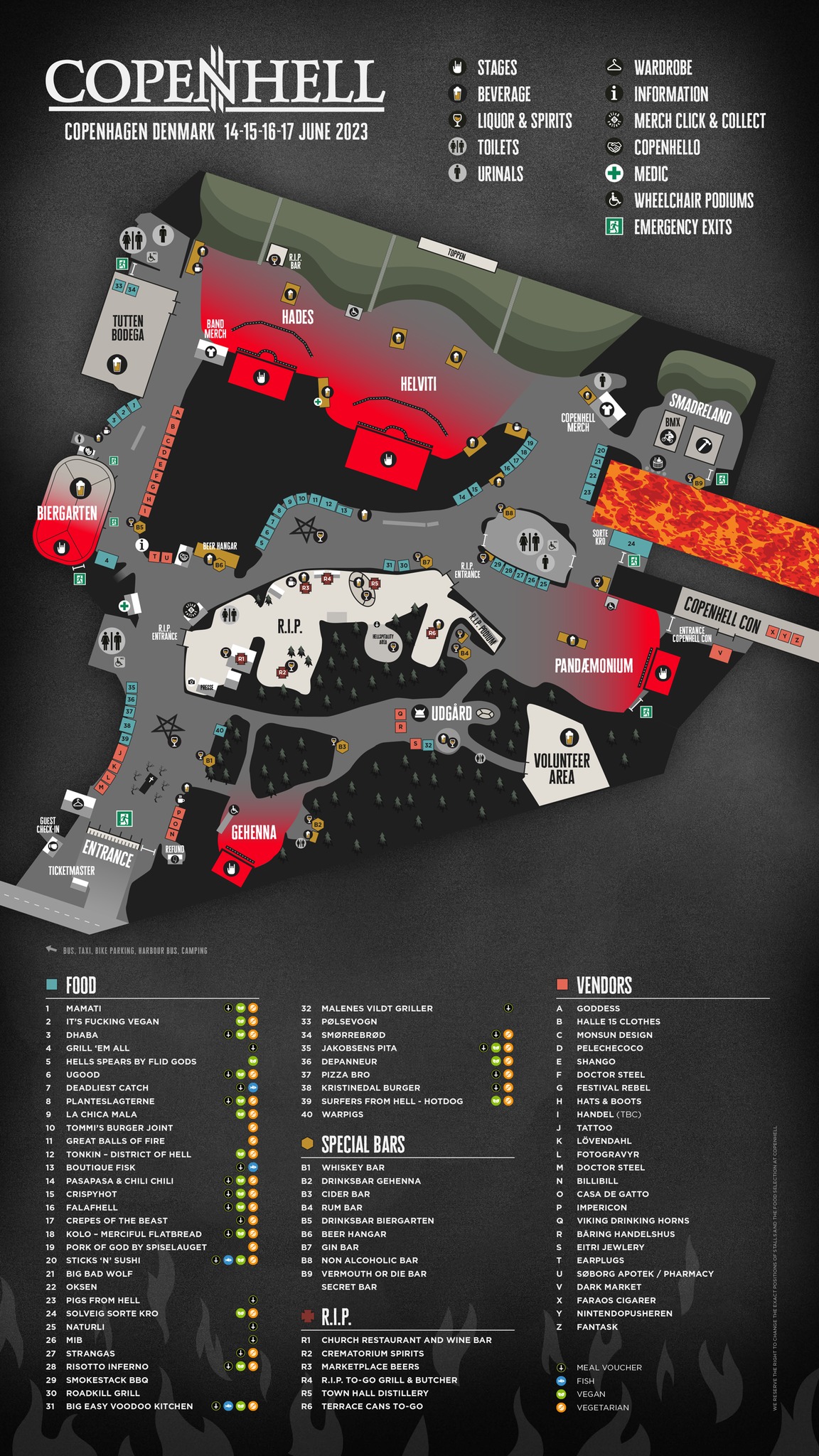 Copenhell 2023 - Carte / Plan