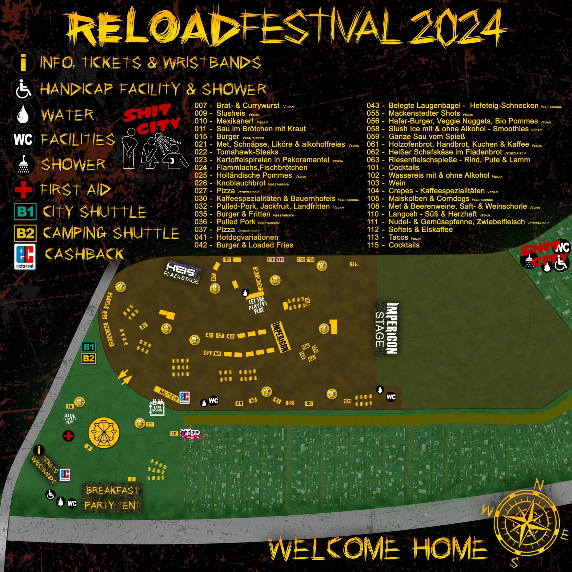 Reload Festival 2024 - Carte / Plan