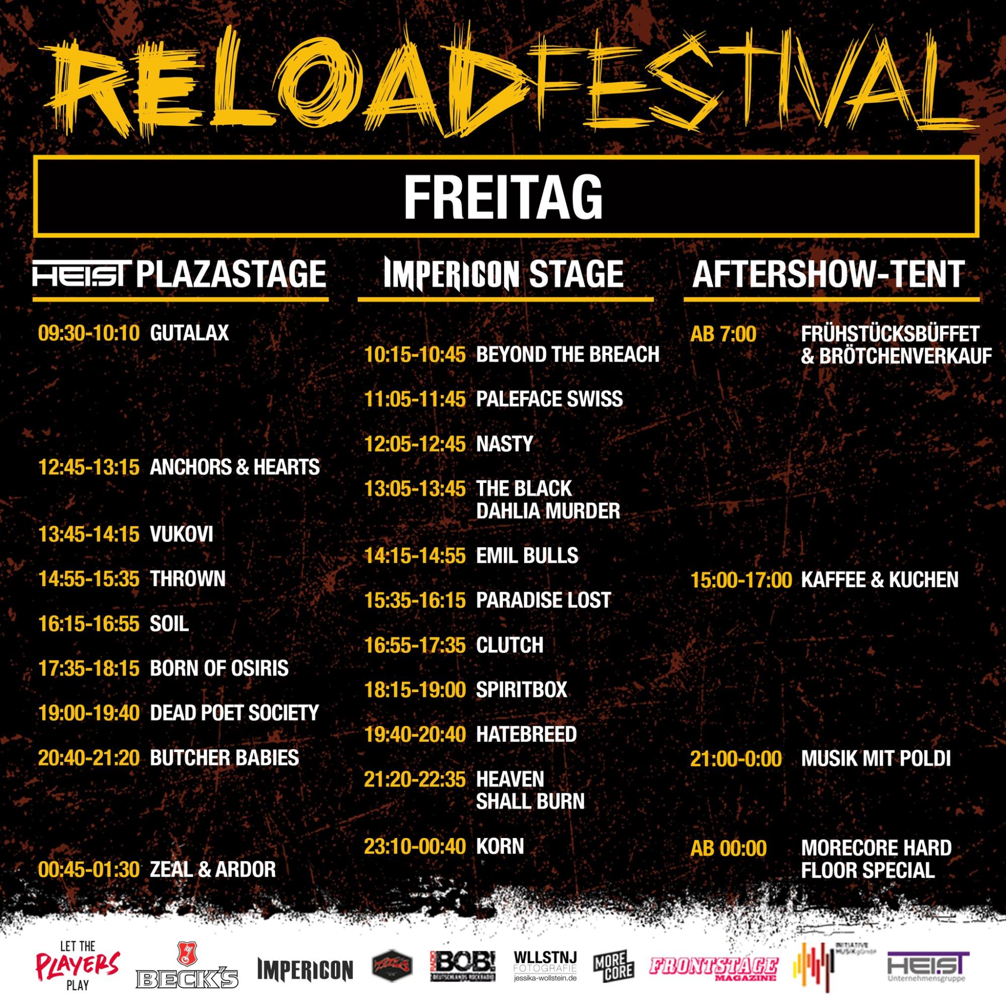 Reload Festival 2024 - Horaires / Running Order