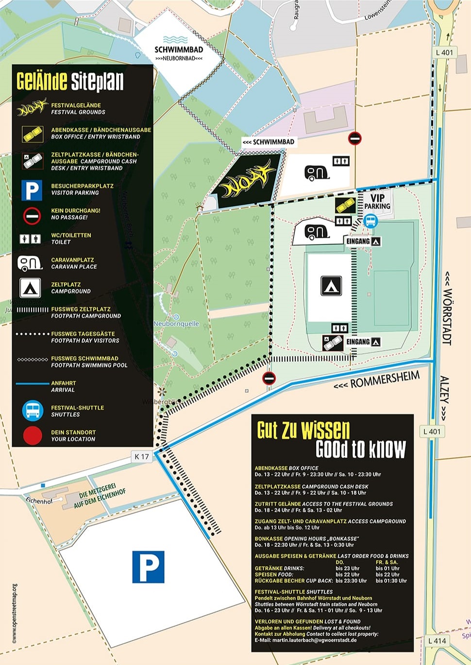 Neuborn Open Air Festival 2024 - Carte / Plan
