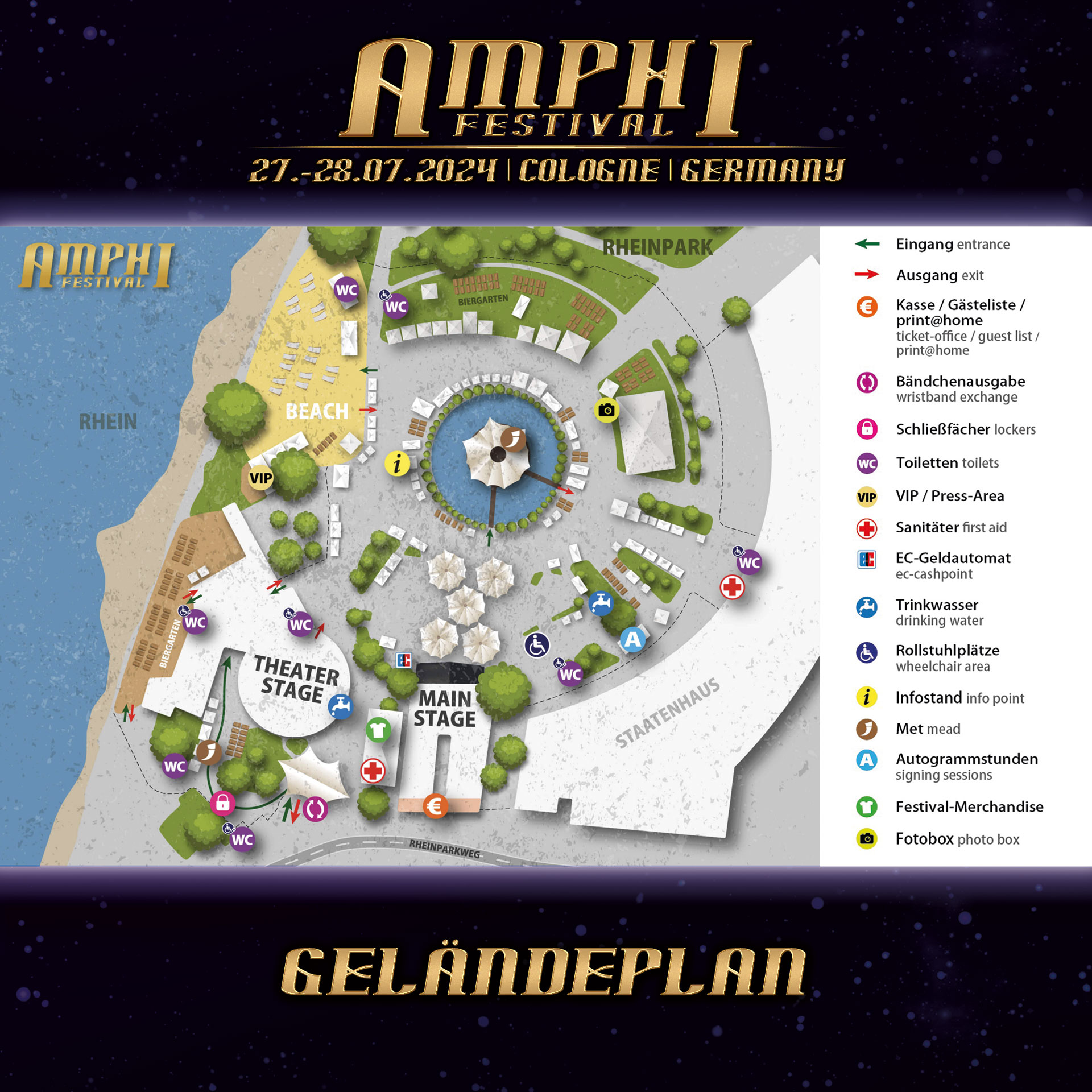 Amphi Festival 2024 - Carte / Plan