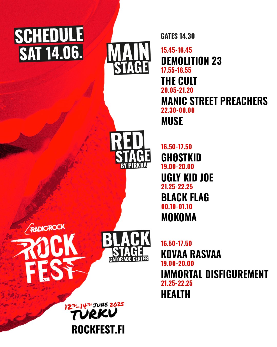 RockFest 2025 - Horaires / Running Order