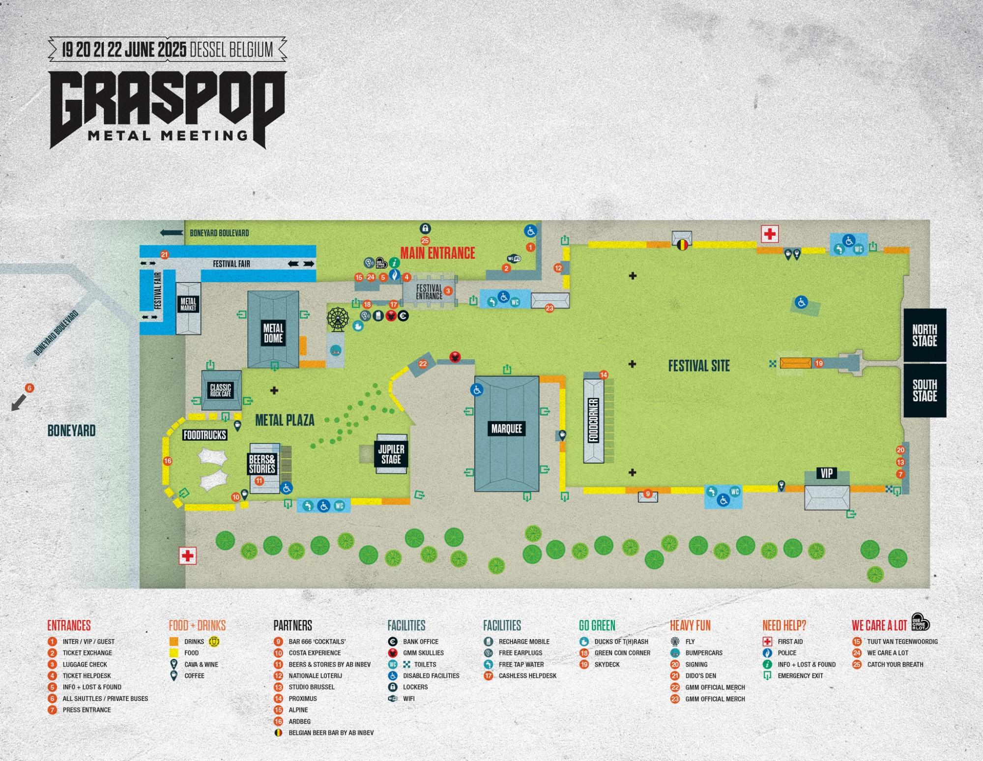 Graspop Metal Meeting 2025 - Carte / Plan