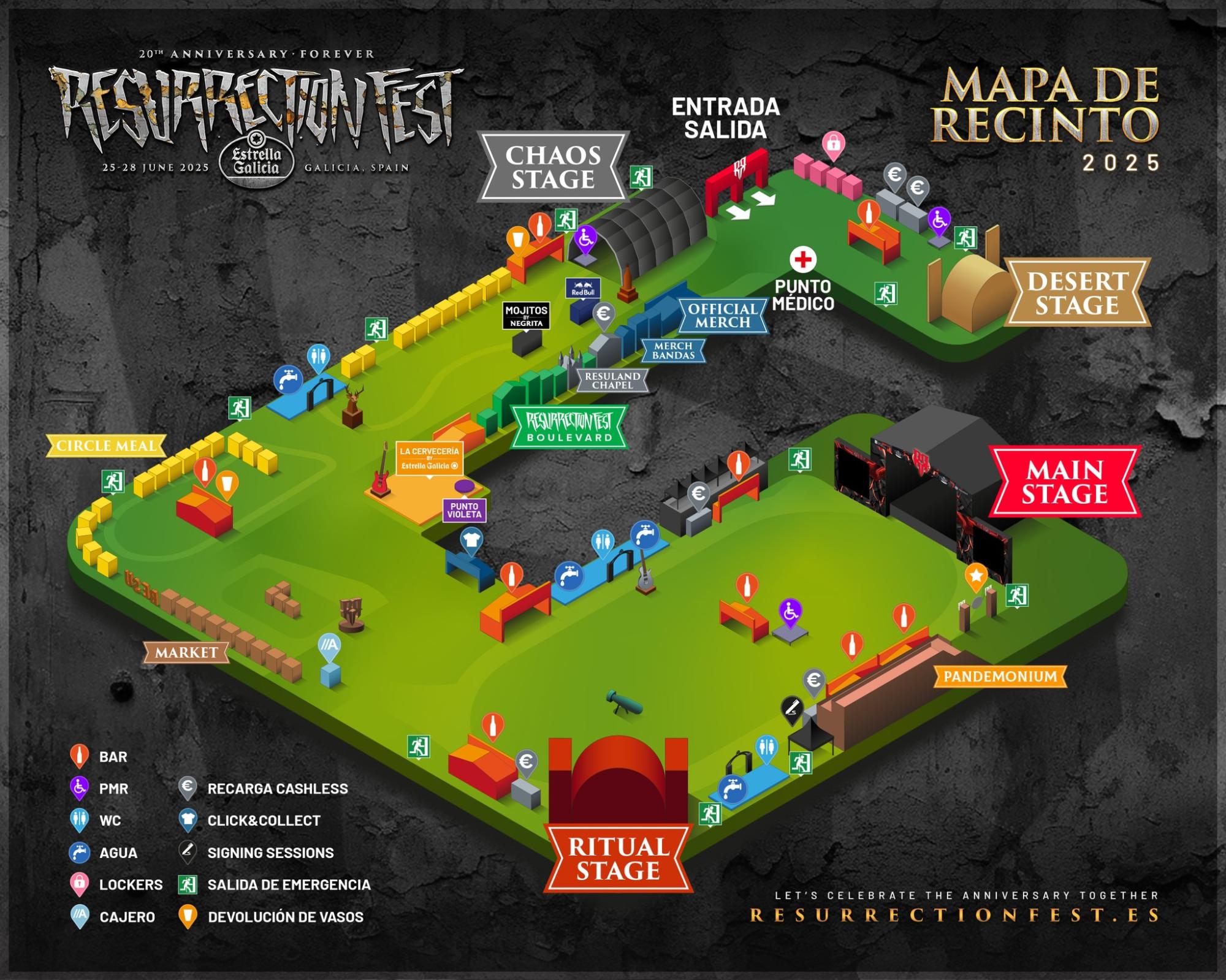 Resurrection Fest 2025 - Carte / Plan