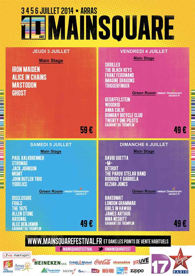 Main Square Festival 2014 - 03/07/2014 (4 jours) - Arras - France