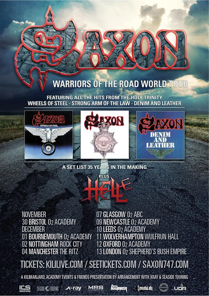Saxon - European Tour 2014 - Line up