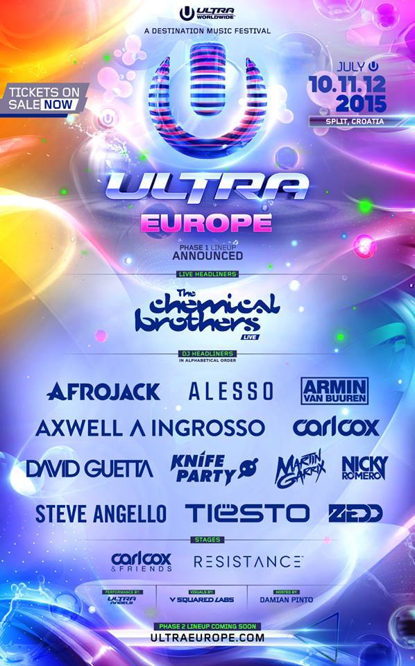 Ultra Europe 2015 - Line up