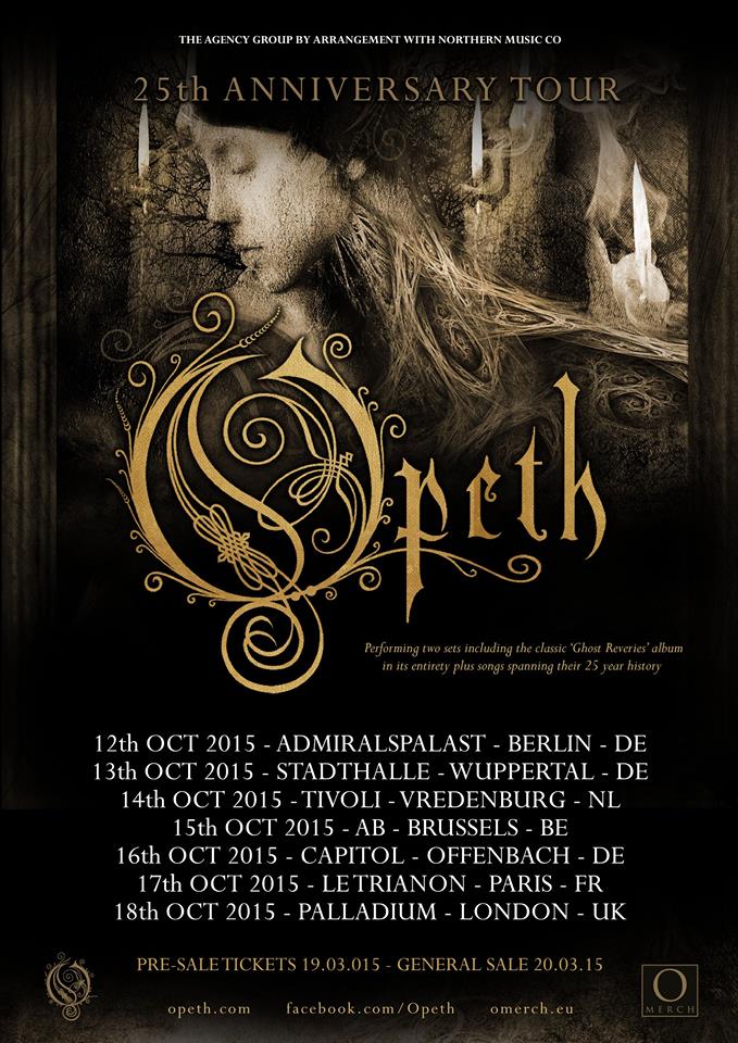 Opeth 25th anniversary Tour - 15/10/2015 - Bruxelles - Ancienne ...
