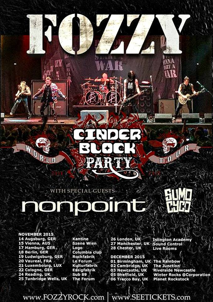 Fozzy - European Tour 2015 - 21/11/2015 - Esch-sur-Alzette ...