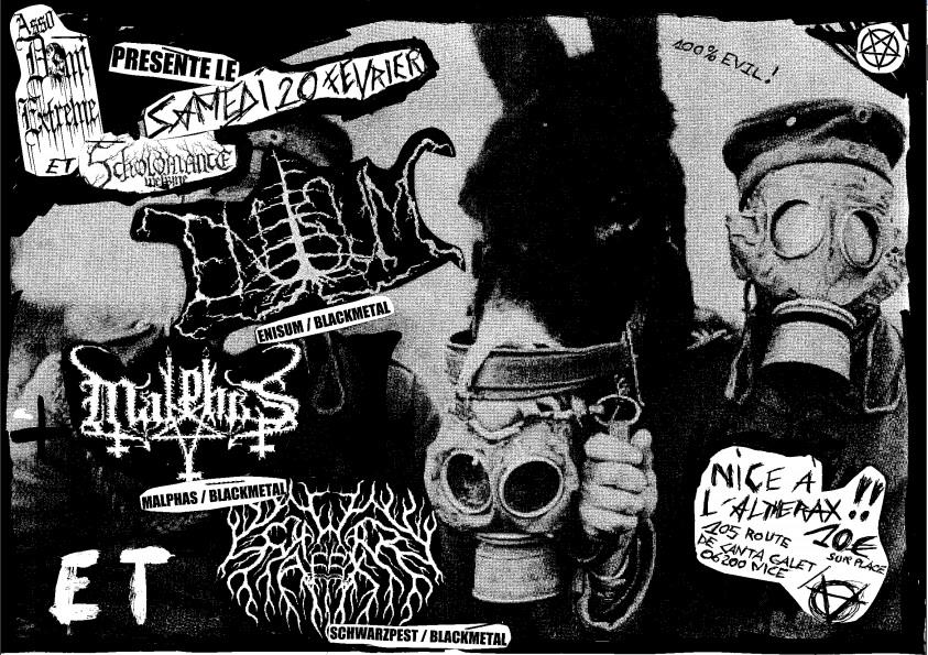 Concert Black metal Ã Nice - Line up