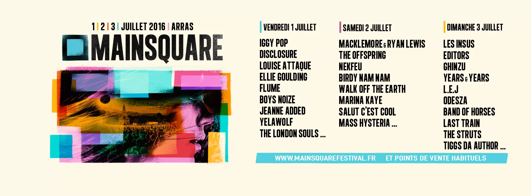 Main Square Festival 2016 - 01/07/2016 (3 jours) - Arras - France