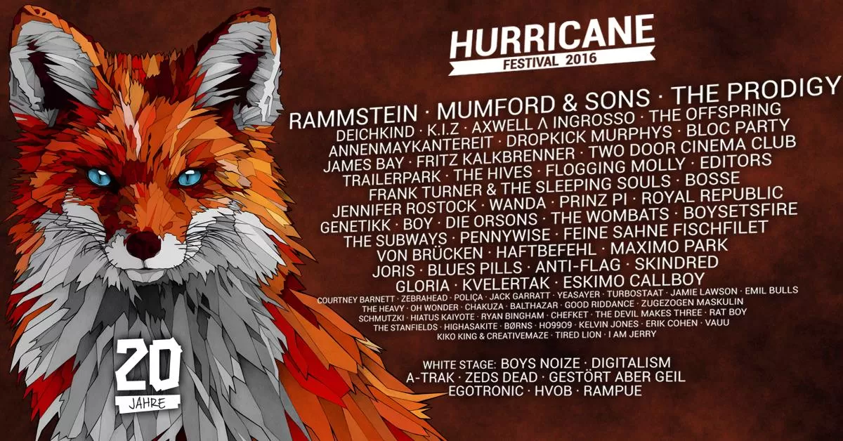 Hurricane Festival 2016 - 24/06/2016 (3 jours) - Scheeßel - Eichenring ...