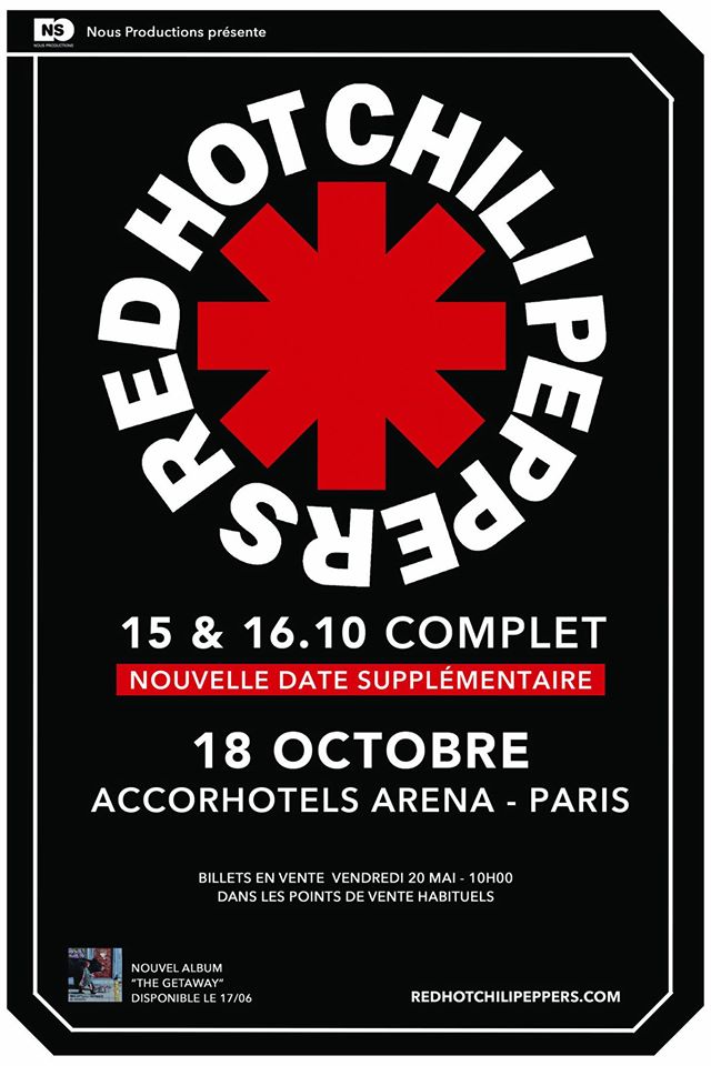 Red Hot Chili Peppers - 18/10/2016 - Paris - Accor Arena - France