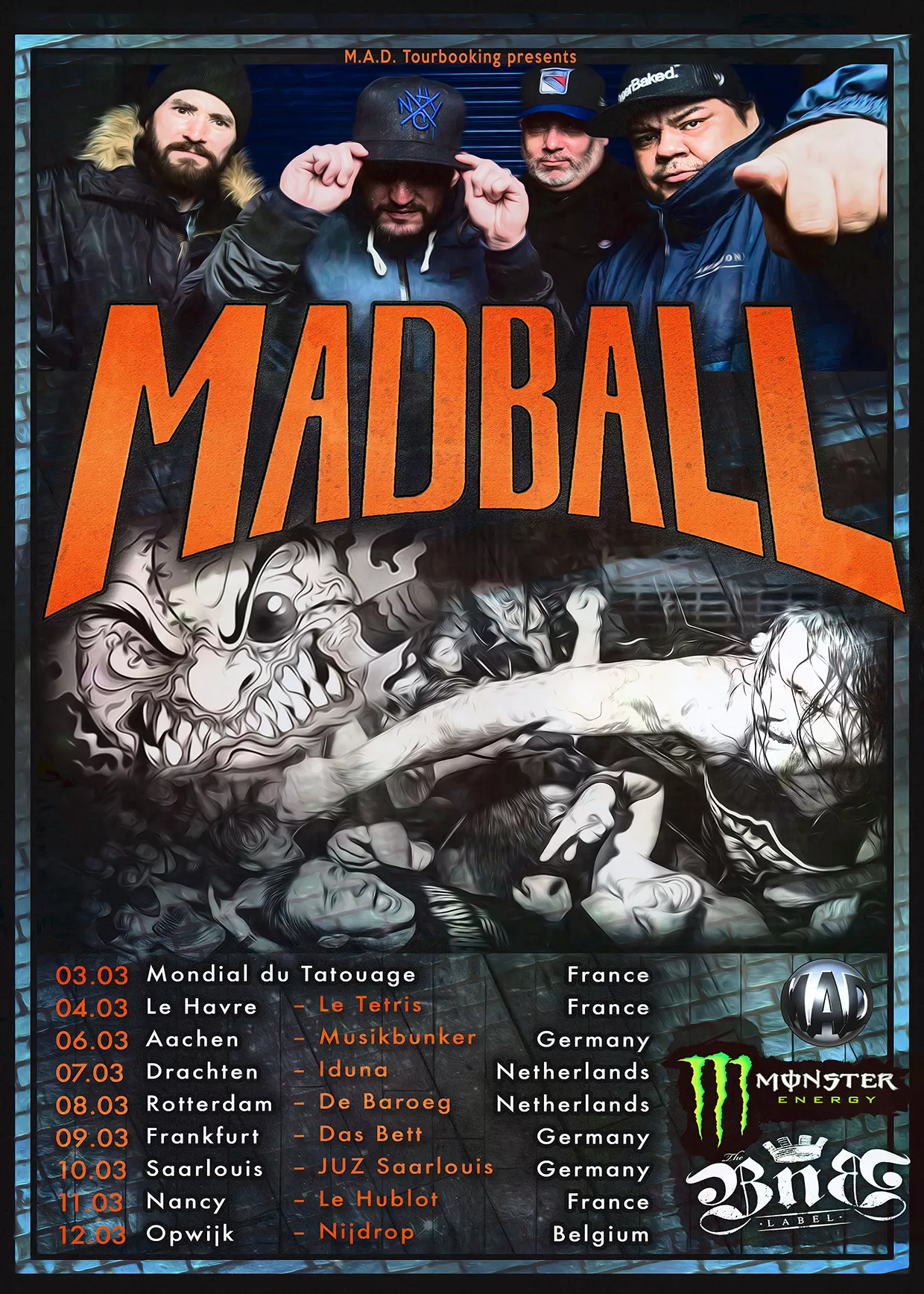 Concert Madball - 04/03/2017 - Le Havre - Le Tetris - France