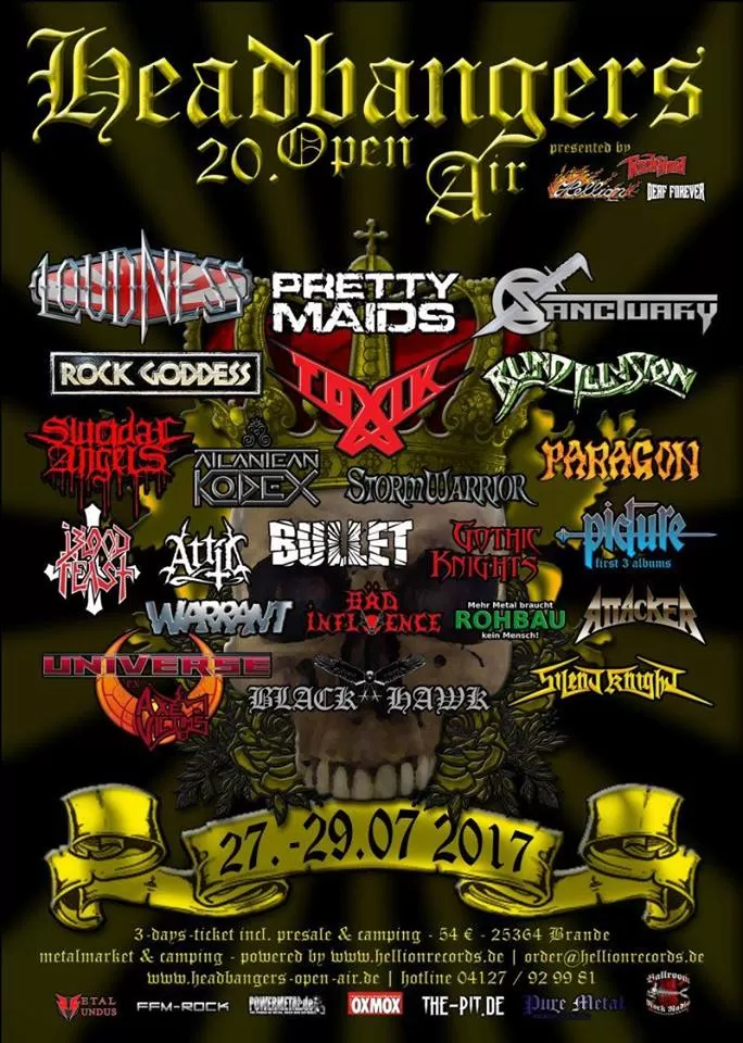 Headbangers Open Air 2017 - 27/07/2017 (3 jours) - Brande-Hörnerkirchen ...