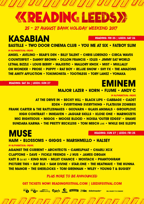Reading Festival 2017 - 25/08/2017 (3 jours) - Reading - Royaume Uni