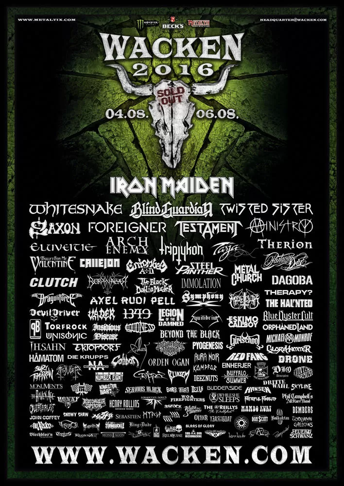 Wacken Open Air 2016 - 04/08/2016 (3 jours) - Wacken - Allemagne