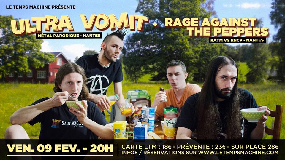 Concert Ultra Vomit - 09/02/2018 - Joué-lès-Tours - Le Temps Machine ...