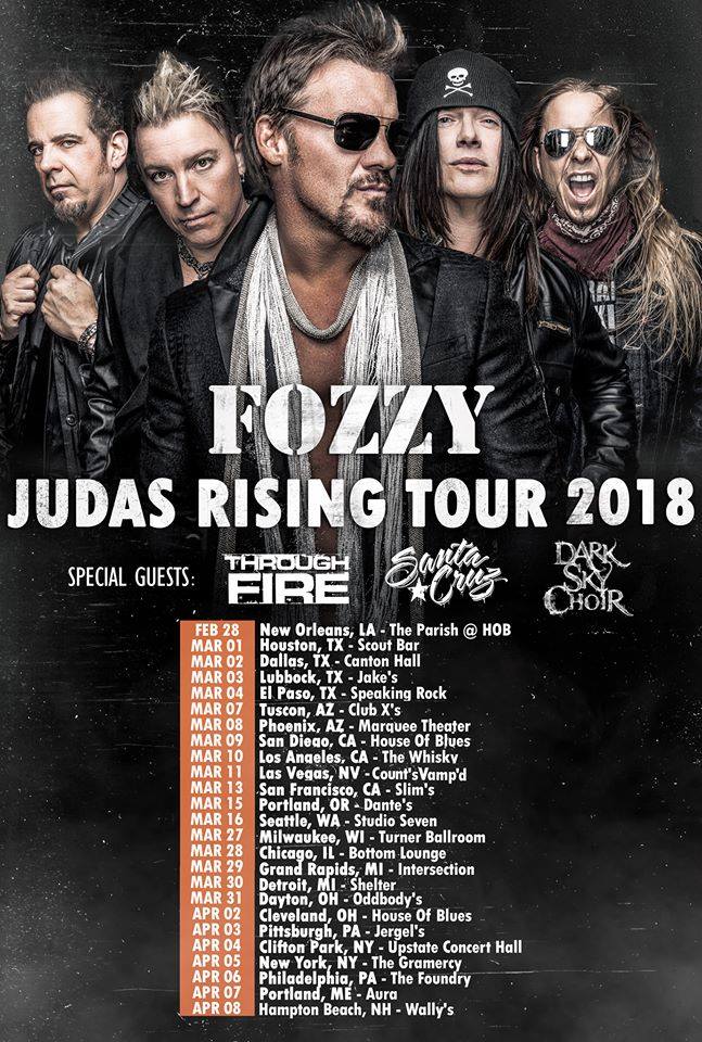 Concert Fozzy - 28/02/2018 - New Orleans - House of Blues - Etats-Unis