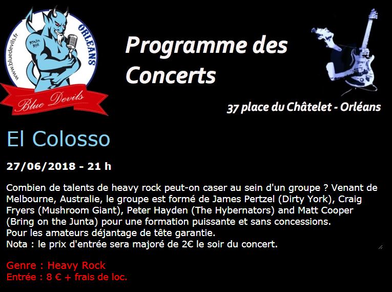 El Colosso @ Orléans - 27/06/2018 - Orléans - Blue Devils - France