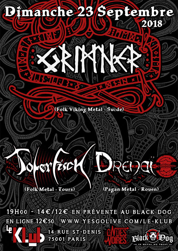 Grimner + Toter Fisch + Drenaï - Line up