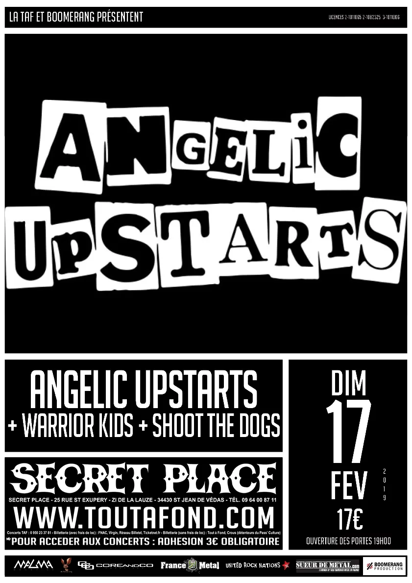 Angelic Upstart + Warrior Kids + Shoot The Dog - 17/02/2019 ...
