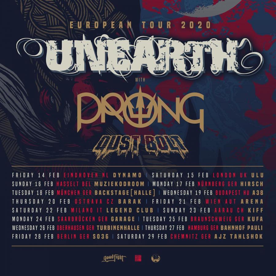 Concert Unearth - 16/02/2020 - Hasselt - Muziekodroom - Belgique