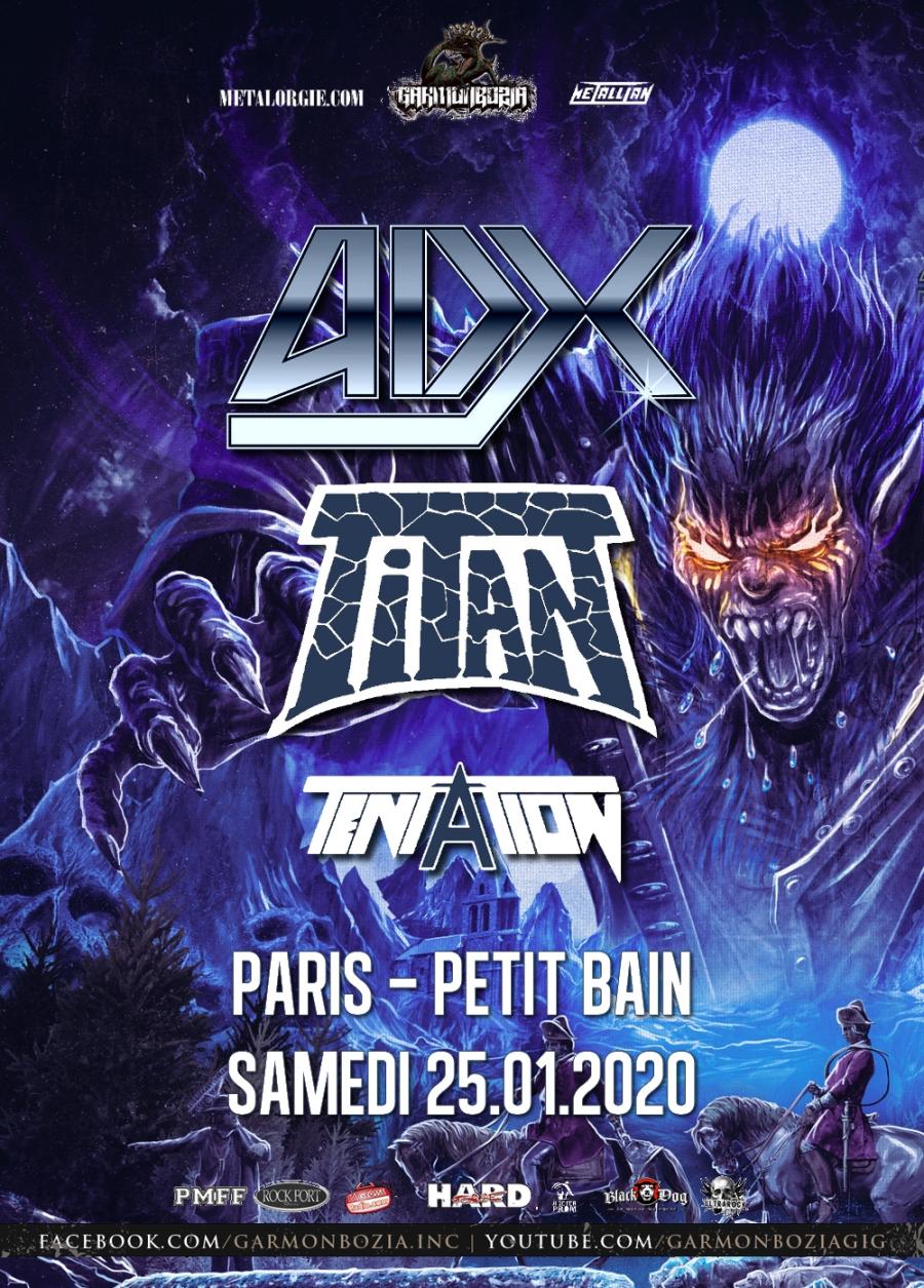 ADX + Titan - 25/01/2020 - Paris - Le Petit Bain - France
