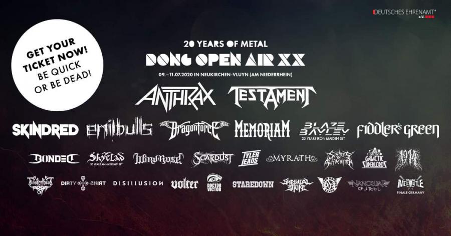 Dong Open Air 2020 - 09/07/2020 (3 days) - Neukirchen-Vluyn - Germany