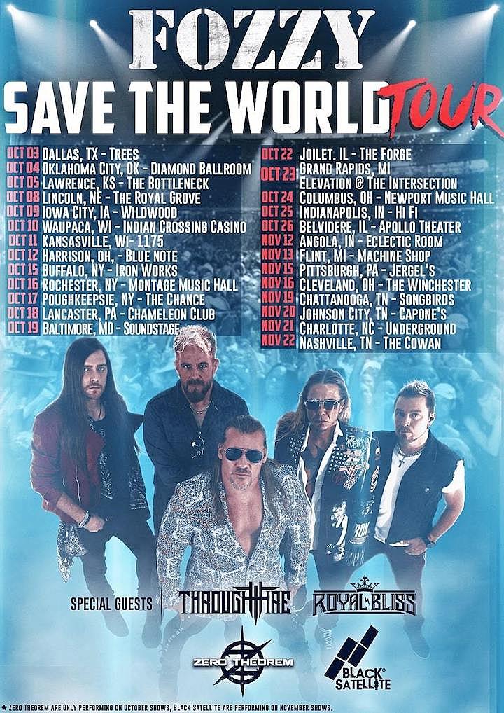 Concert Fozzy - 12/11/2020 - Angola - Eclectic Room - Etats-Unis