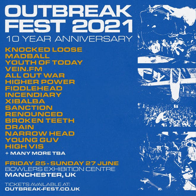Outbreak Fest 2021 - 25/06/2021 (3 jours) - Manchester - England ...