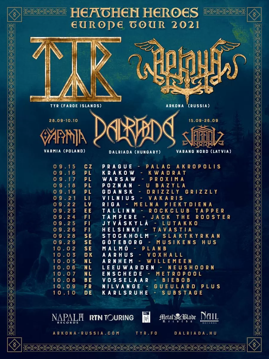Heathen Heroes Tour 2021 - 17/09/2021 - Warsaw - Proxima - Pologne