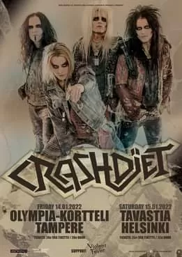 Concert Crashdïet - 14/01/2022 - Tampere - Olympia Kortteli - Finlande