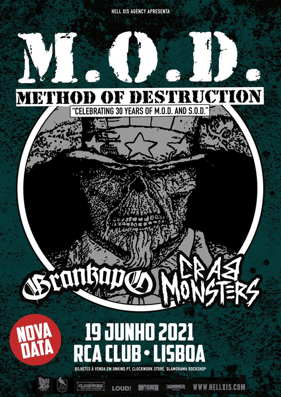 M.O.D. - Method Of Destruction - 19/06/2021 - Lisboa - RCA Club - Portugal