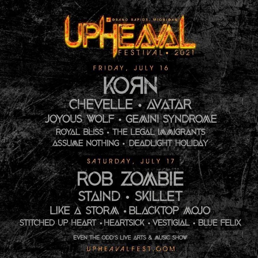 Upheaval Festival 2021 - 16/07/2021 (2 days) - Grand Rapids - Belknap ...