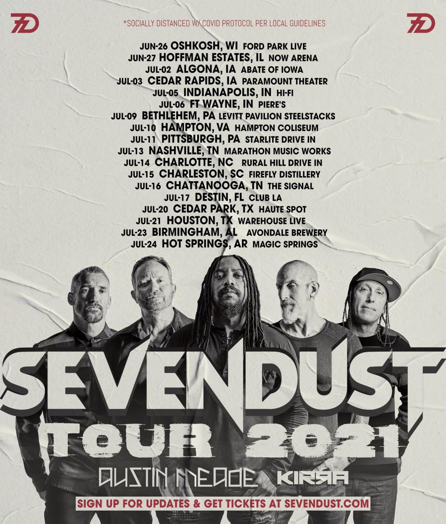 Concert Sevendust - 15/07/2021 - Charleston - Firefly Distillery ...