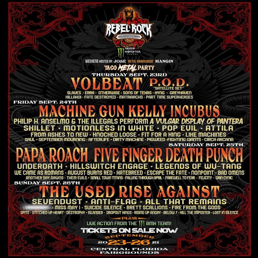 Rebel Rock Festival 2021 - 24/09/2021 (3 days) - Orlando - United States
