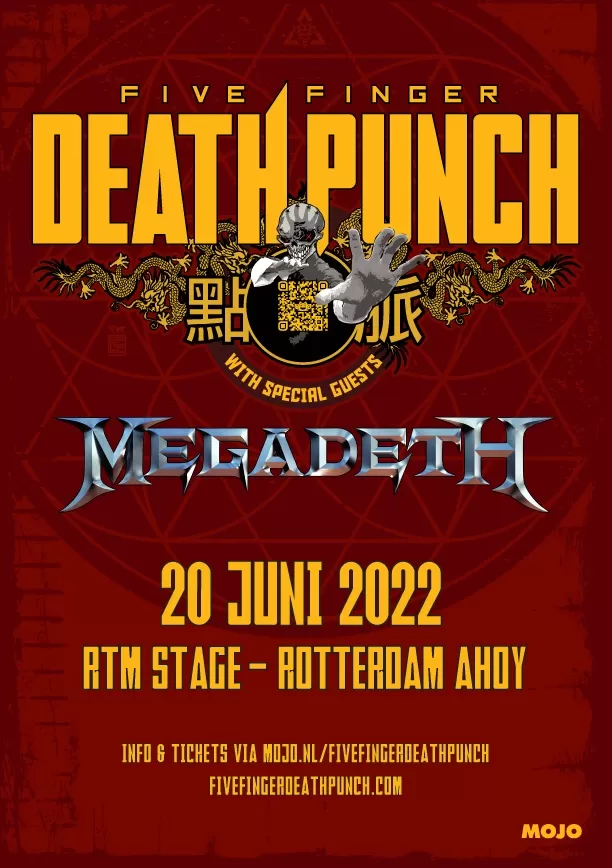 Concert Five Finger Death Punch - 20/06/2022 - Rotterdam - Ahoy - Pays-Bas