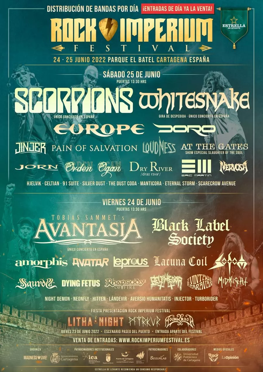 Rock Imperium Festival 2022 - 23/06/2022 (3 jours) - Cartagena - Espagne