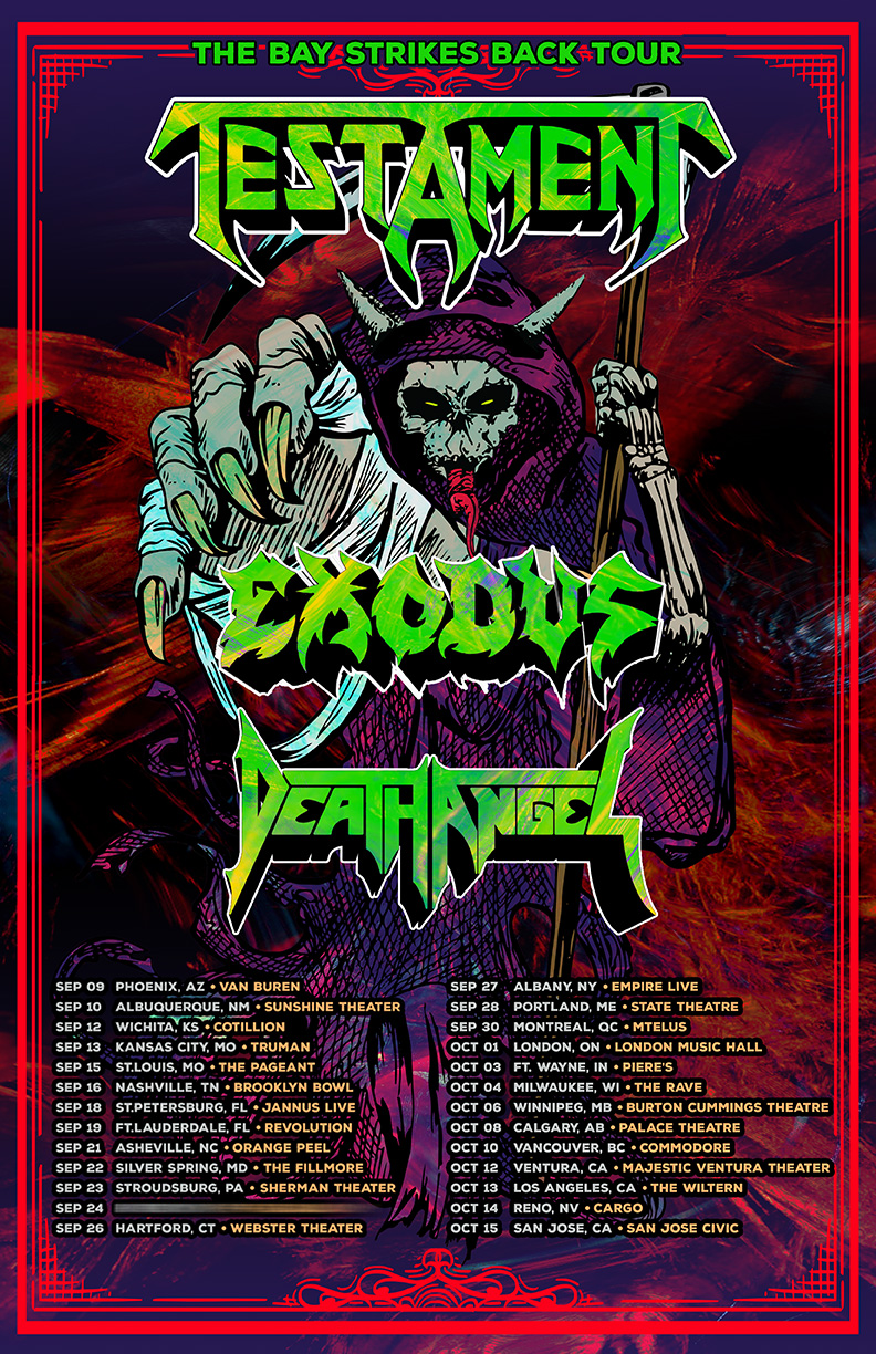 Testament + Exodus + Death Angel - 15/10/2022 - San Jose - San Jose ...