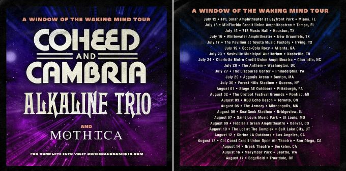 Coheed And Cambria - Tour 2022 - 12/07/2022 - Miami - FPL Solar ...